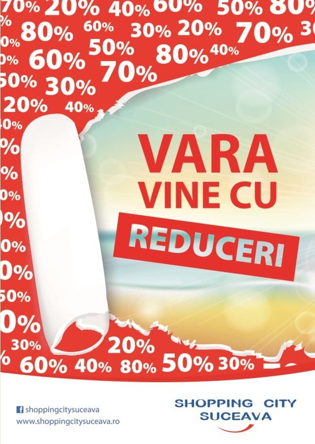 Vara vine cu reduceri de până la - 70% la Shopping City Suceava