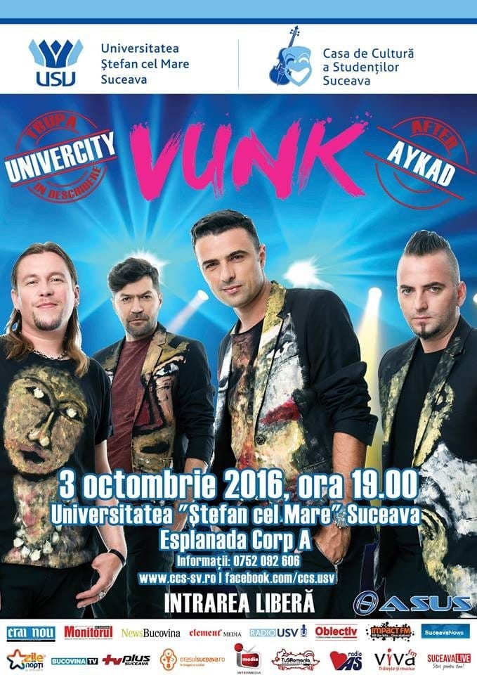 Concert VUNK la deschiderea noului an universitar la Suceava