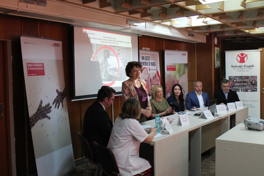 Salvați Copiii România, cu sprijin de la Egger, a dotat maternitățile ...