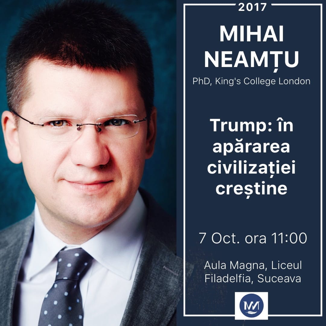 Lansarea cărții „Fenomenul Trump și America profundă”, de Mihai Neamțu ...